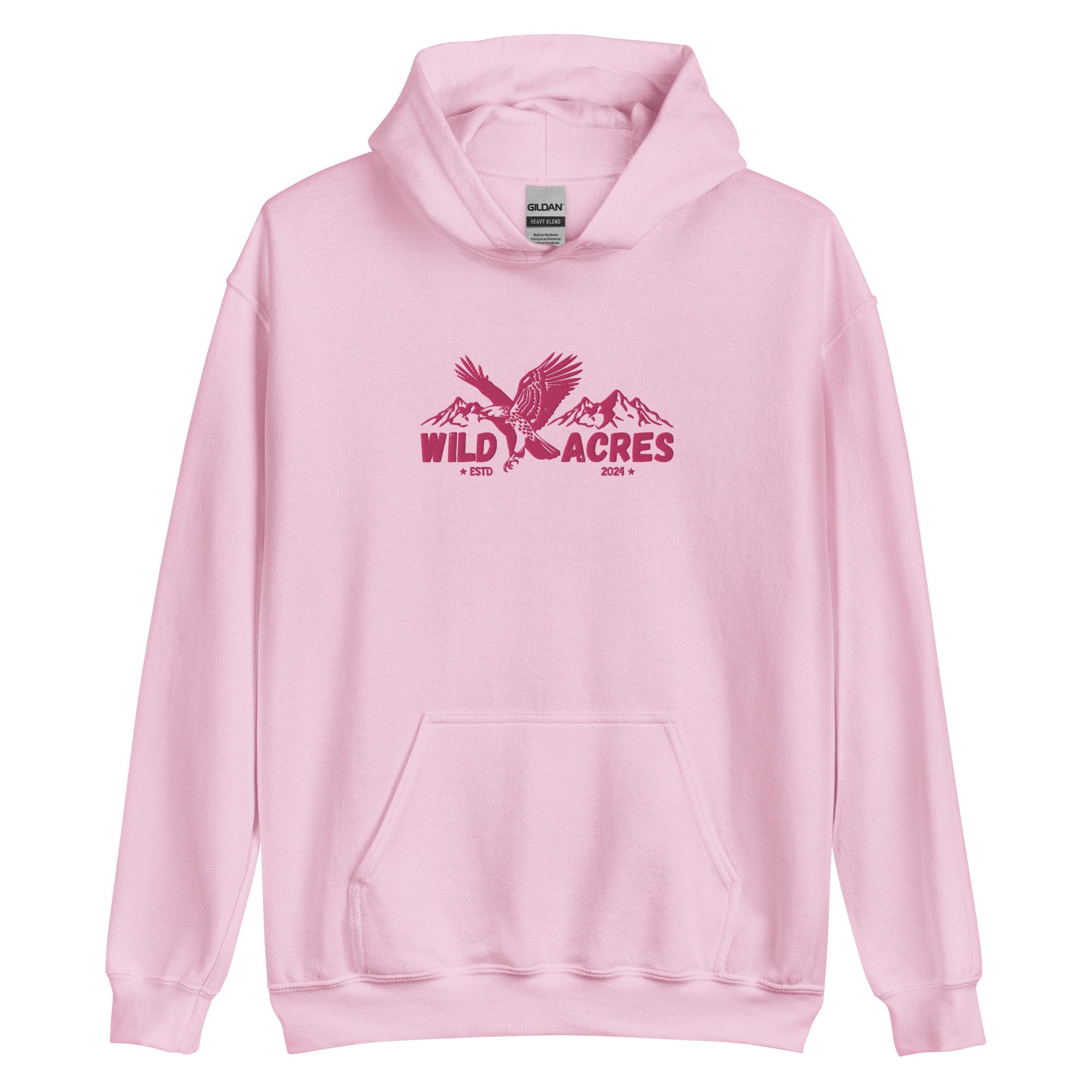 Wild Acres Front Logo Hoodie - Pink | WILD ACRES CLOTHING CO